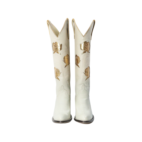 San Antonio Rose Cream + Gold Women's Cowboy Boot